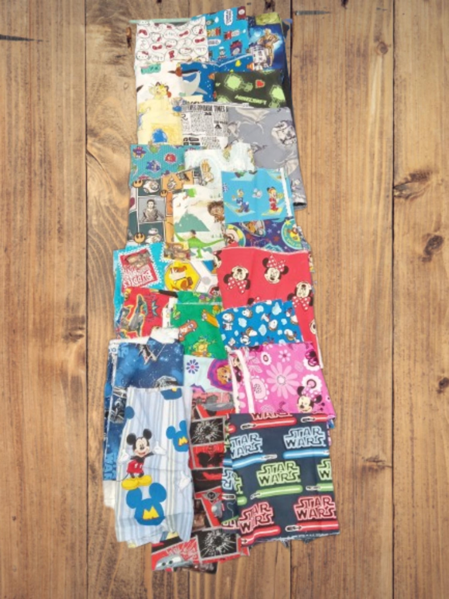 Assorted Character Cotton Fabric - 3 lb Scrap Bundle - Walmart.com