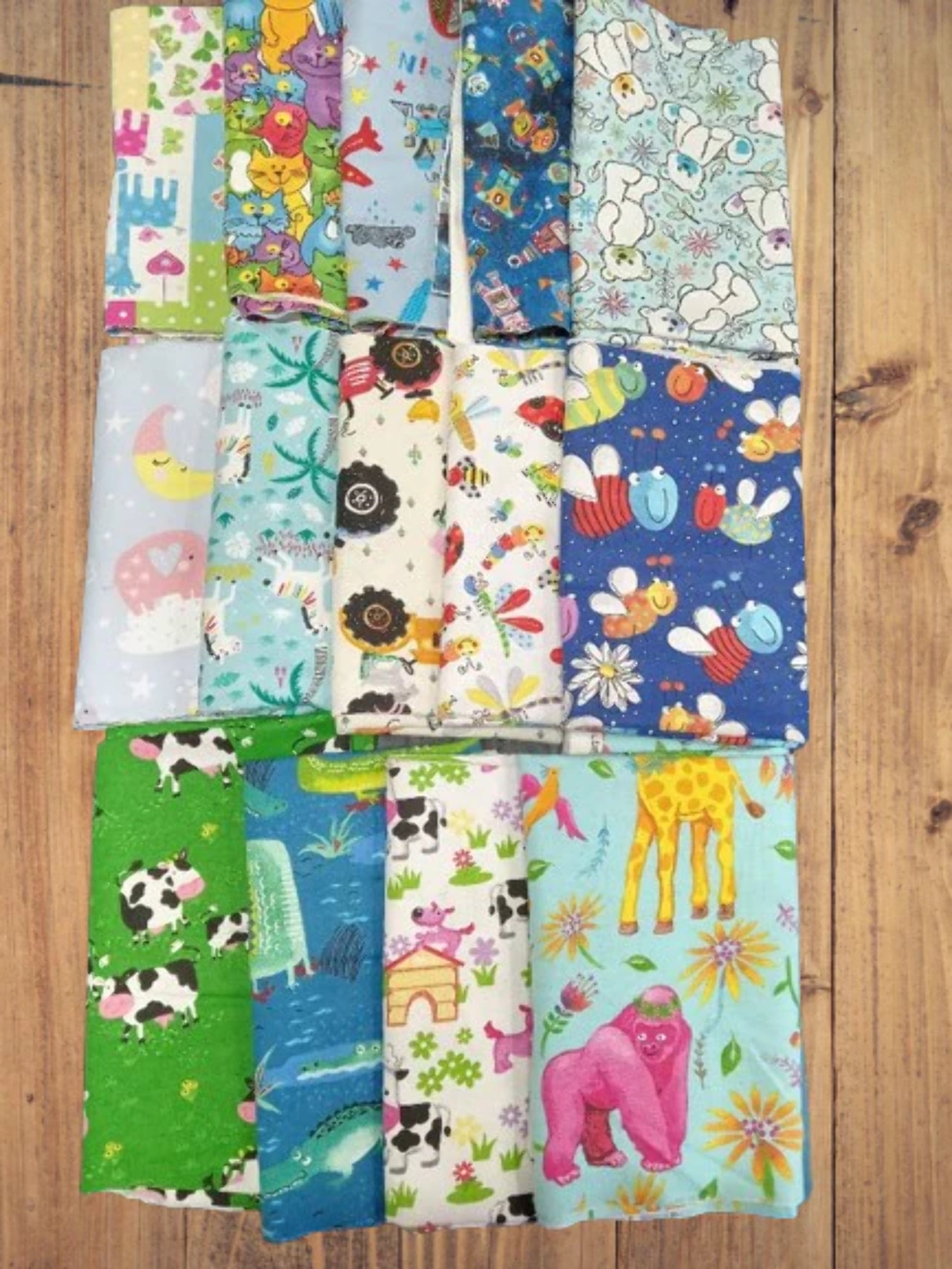 Assorted Children's Oasis Fabrics Fun Flannel - 1/2 Yard Cuts - 14 ...
