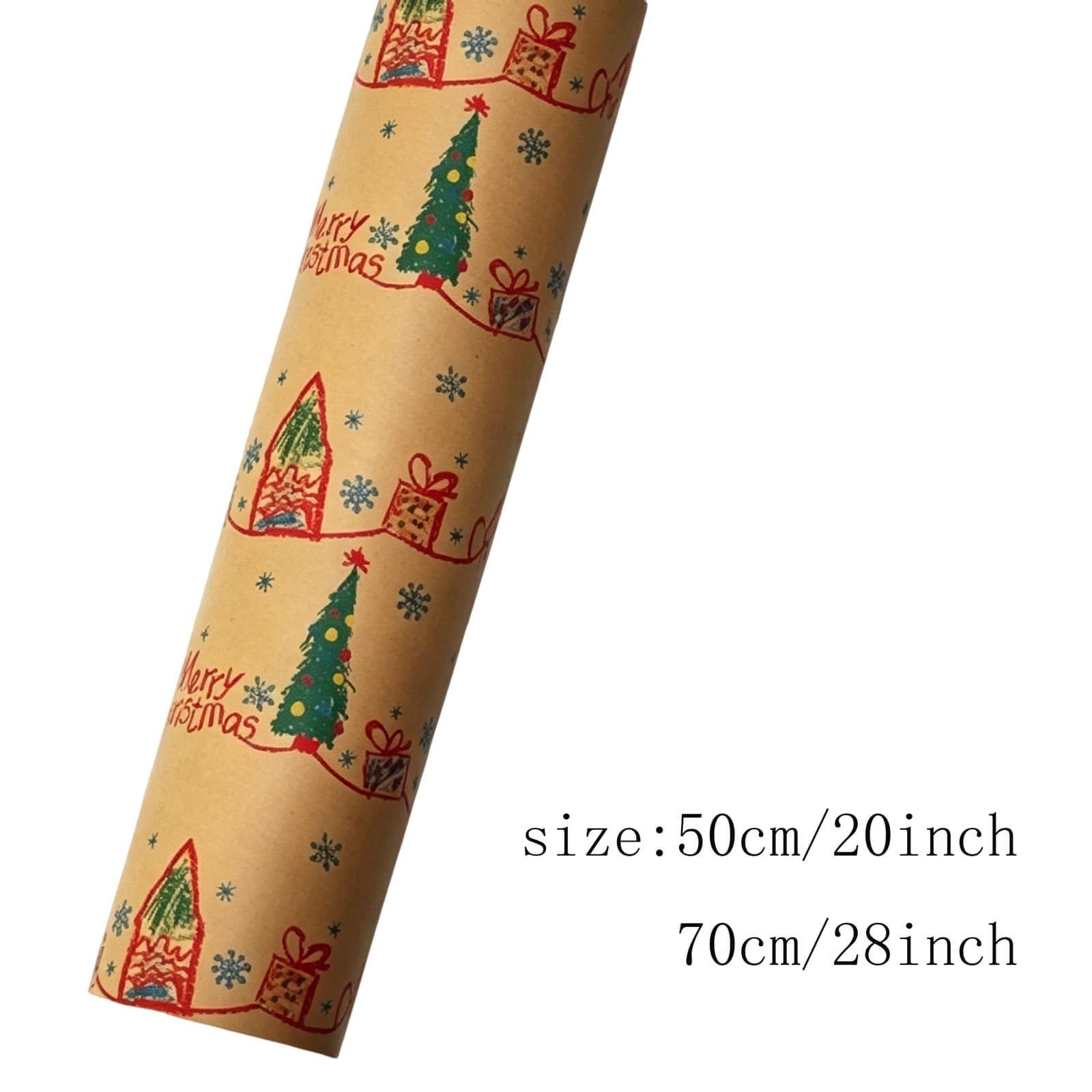 Assorted Christmas Kraft Wrapping Paper - Vintage Holiday Gift Wrap ...