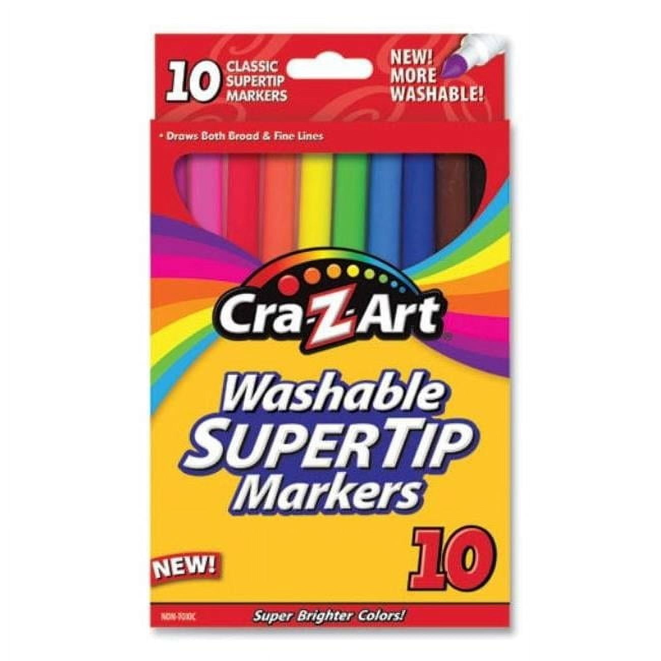 Assorted Color Bold & Bright Washable Marker, 10 Count - Walmart.com