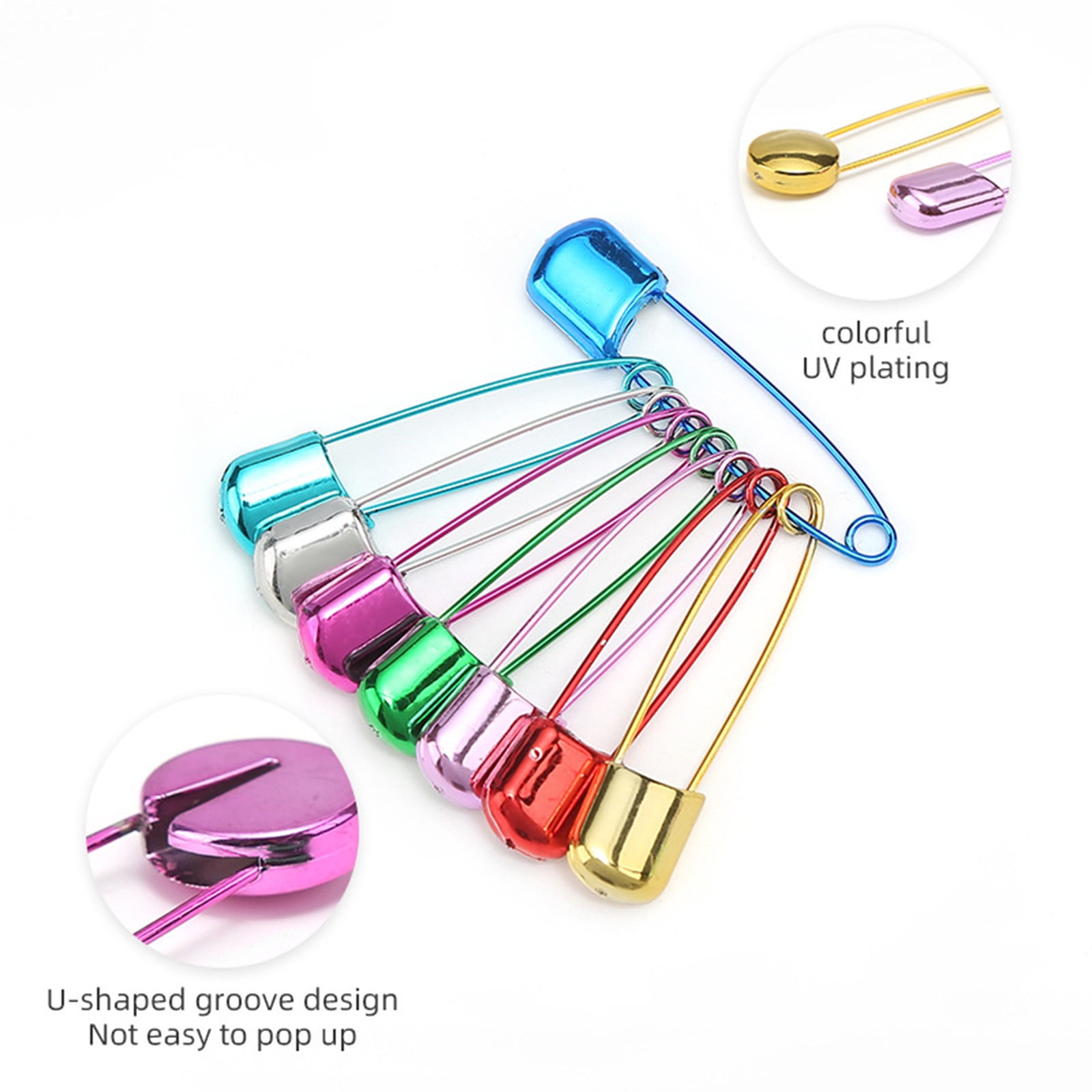 Assorted Color Locking Fabric Pins - Sewing & Knitting Nappy Clips ...