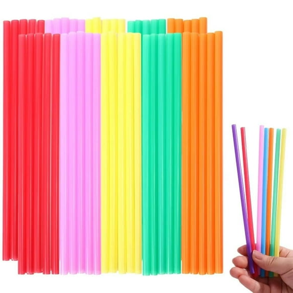 Assorted Color Mini Plastic Straws - 300 Pc Set - Perfect for Parties ...