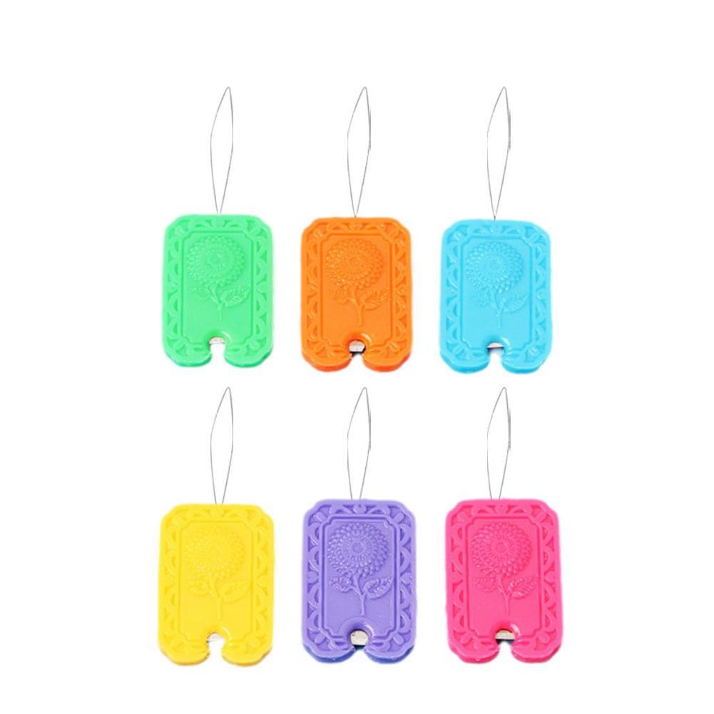 Assorted Color Needle Threader Set Plastic Metal 3x2cm for Sewing ...