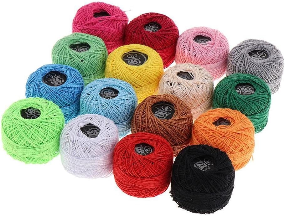 Assorted Color Sewing Thread Spool Set for Machine Embroidery - 16x Mix ...