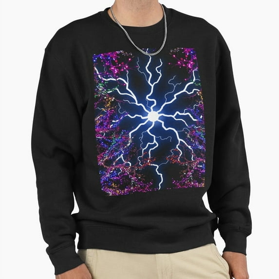 Assorted Color String Lights Graphic Unisex Sweatshirt Retro Vintage ...