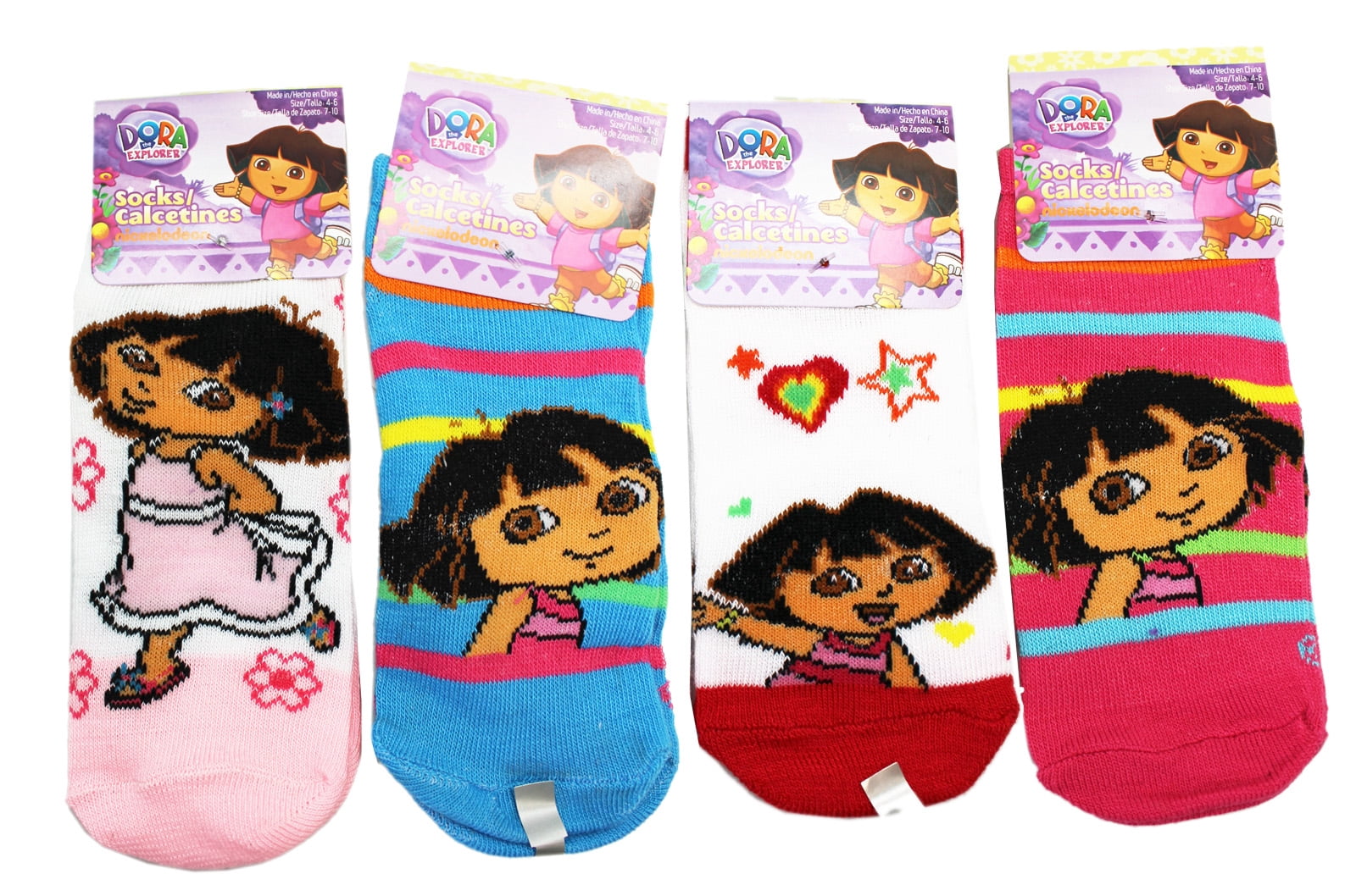 Assorted Color and Design Kids Socks (Size 4-6, 3 Pairs) - Walmart.com