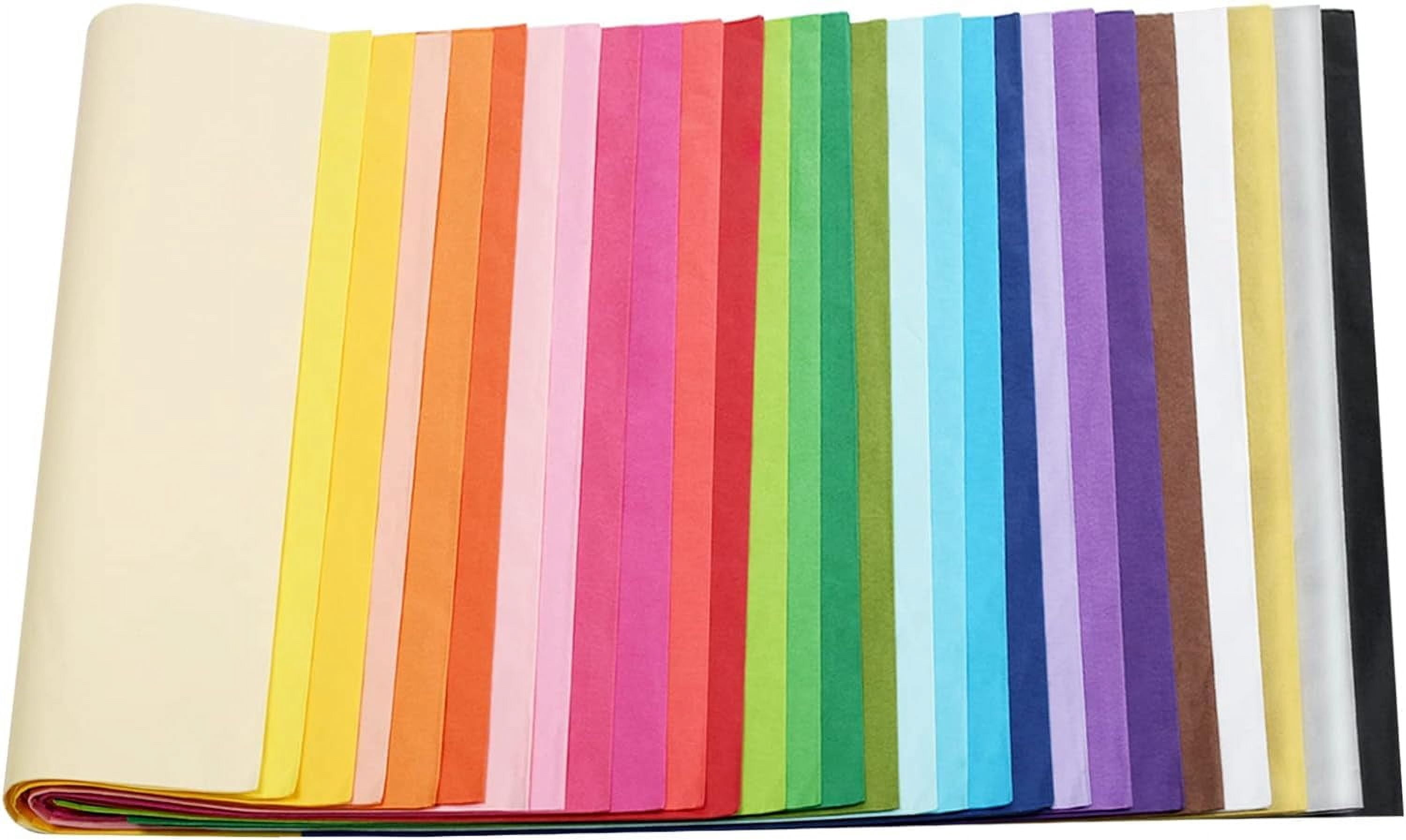 Assorted Colored Tissue Paper for Gift Bags – 20 x 26 Inch, Rainbow 30 ...