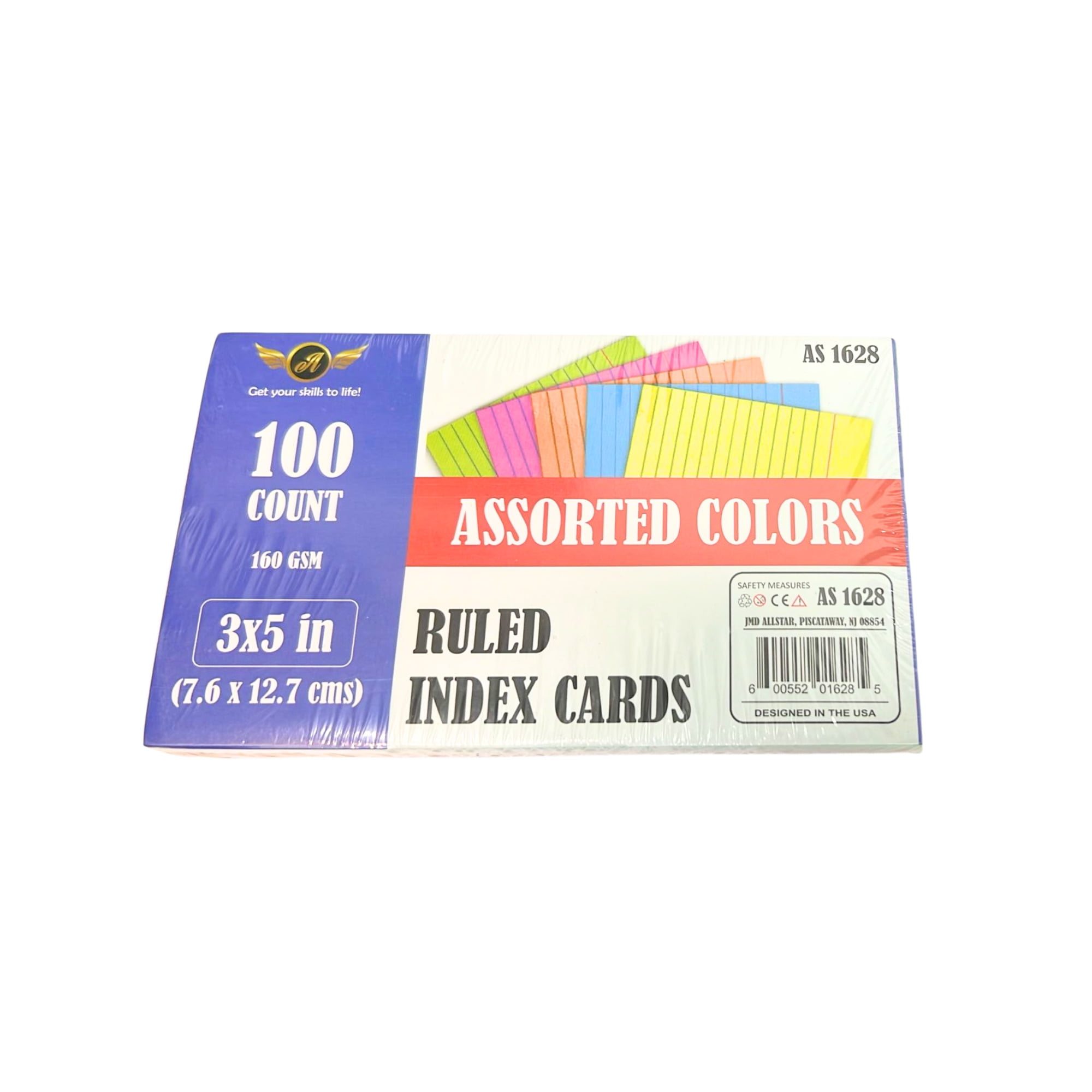 Assorted Colors 3" x 5" Ruled Index Cards: 100CT - Walmart.com
