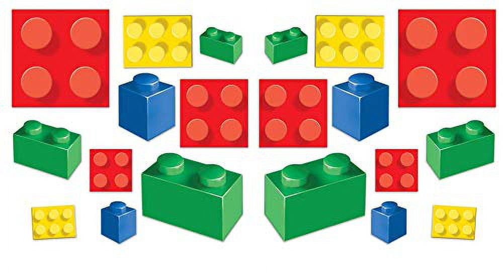 Assorted Colors Building Block Cutouts - 20 Pcs. - Walmart.com