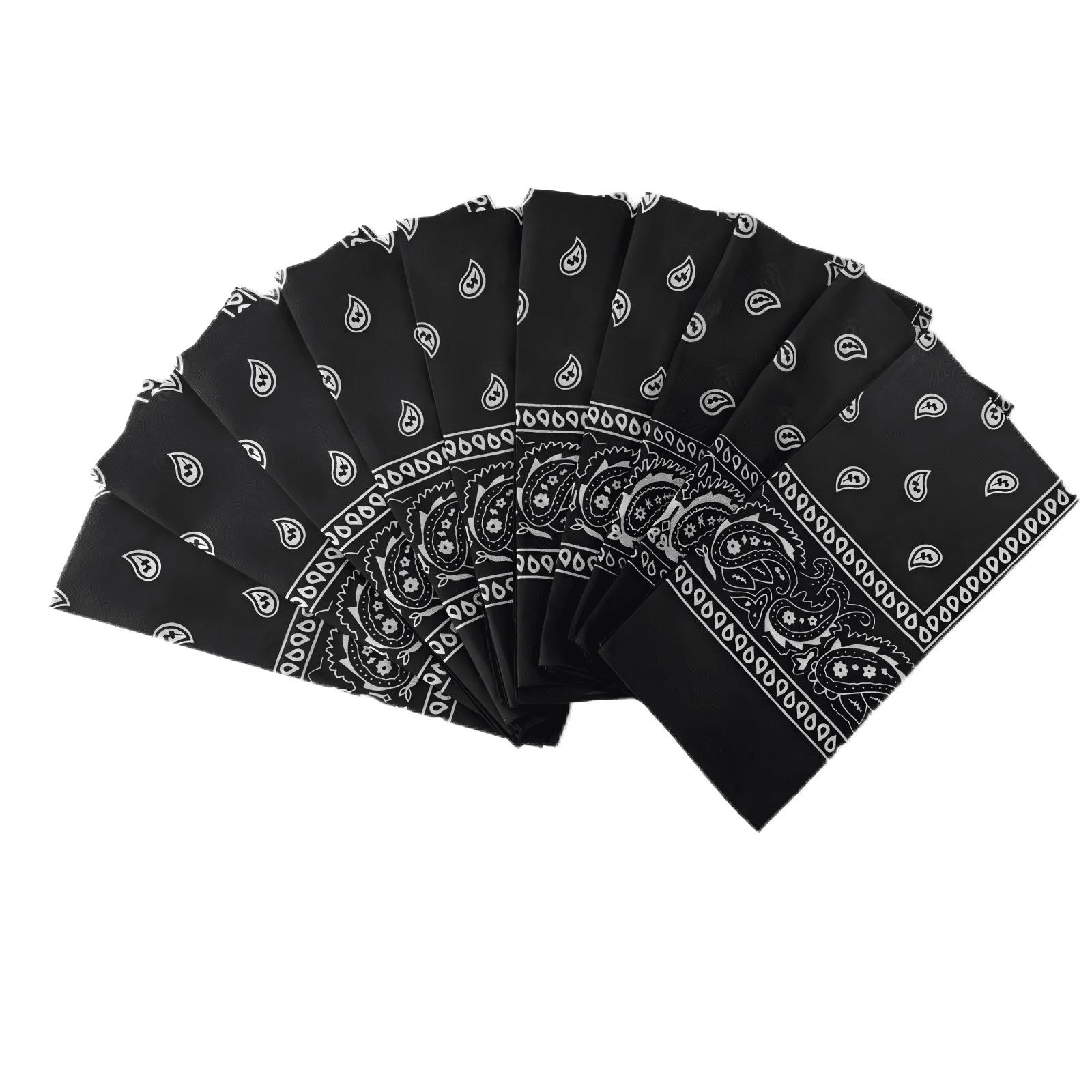 Assorted Colors Paisley Cowboy Bandanas 100% Cotton 12 Pack Fine ...