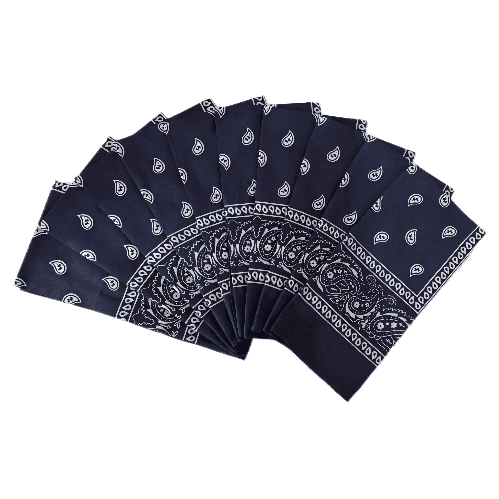 Assorted Colors Paisley Cowboy Bandanas 100% Cotton 12 Pack Fine ...