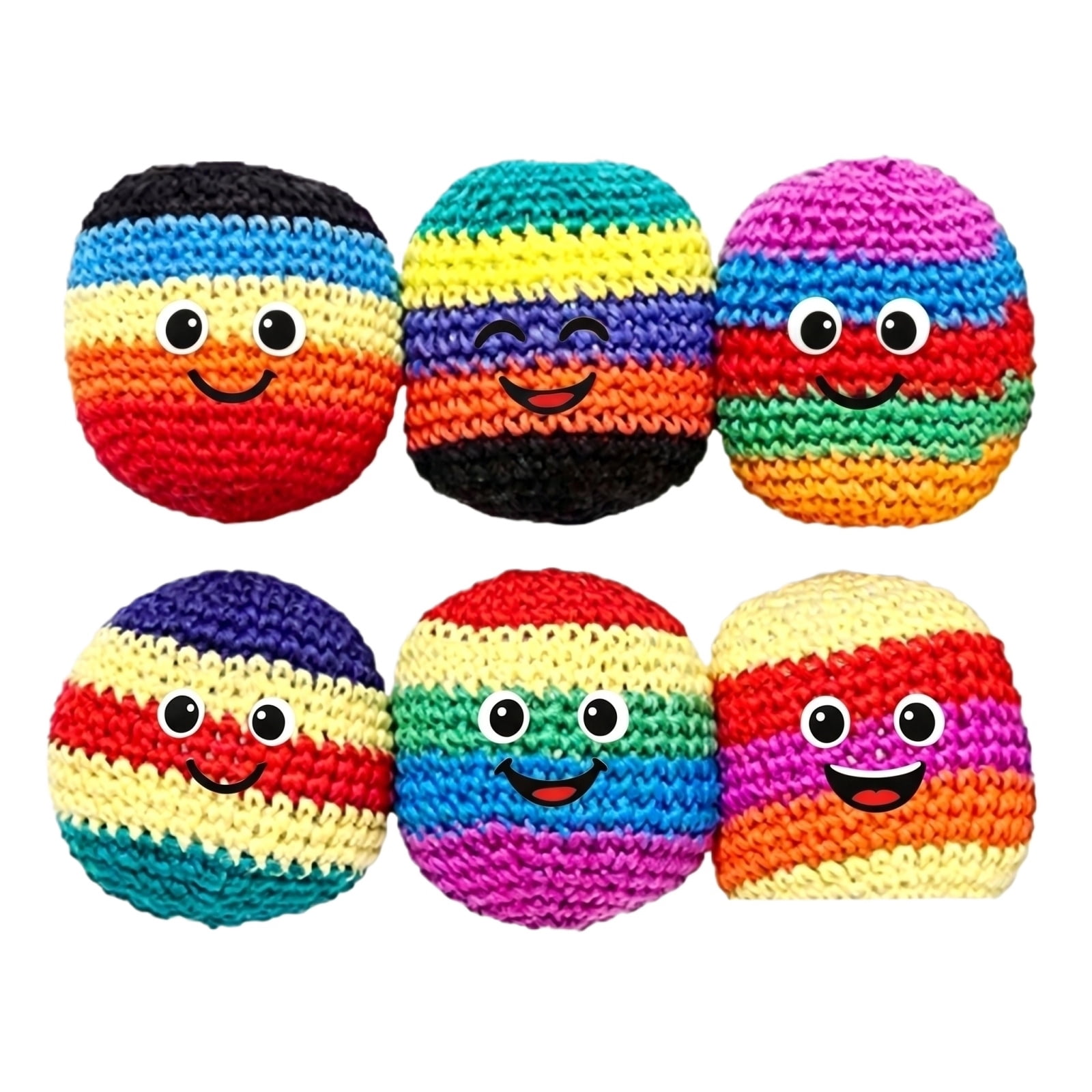 Assorted Colors Soft Crochet Footbag - Kids’ Beginner Kickball for ...