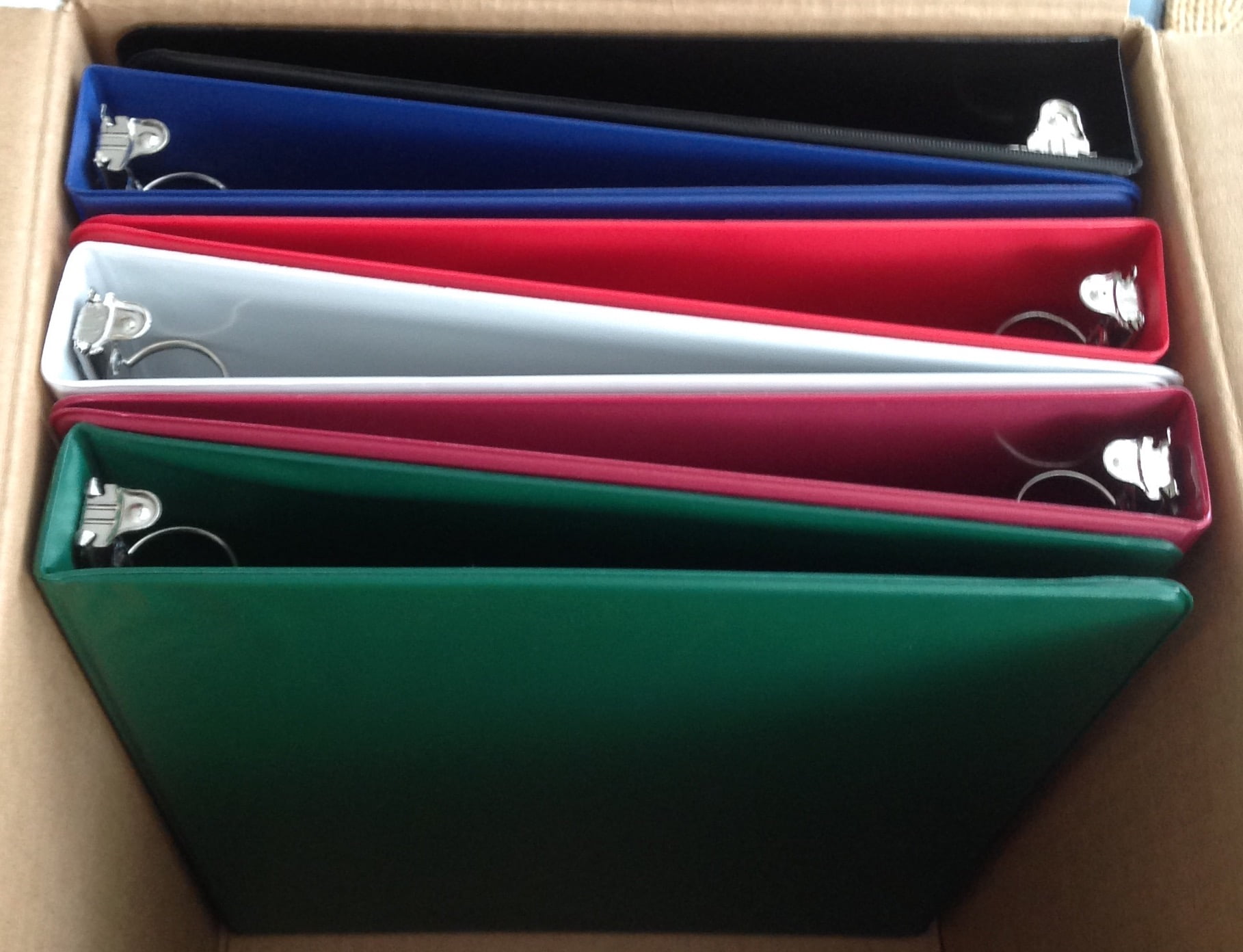 Assorted Colors of Vinyl 3-Ring Binders, 1-Inch, for 8.5" x 11" Sheets ...