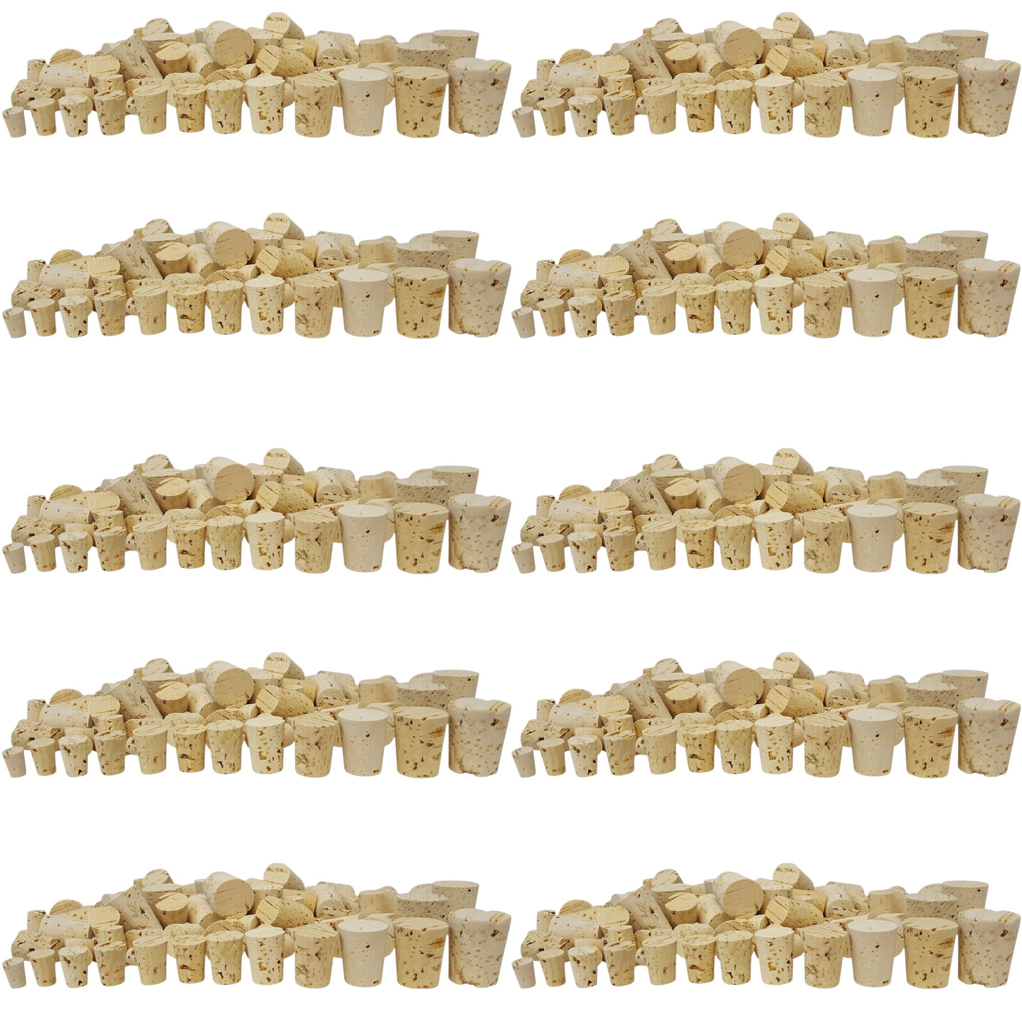 Cork Stopper, Assorted Set of 100 Stoppers Sizes #0 Through #11. Case ...