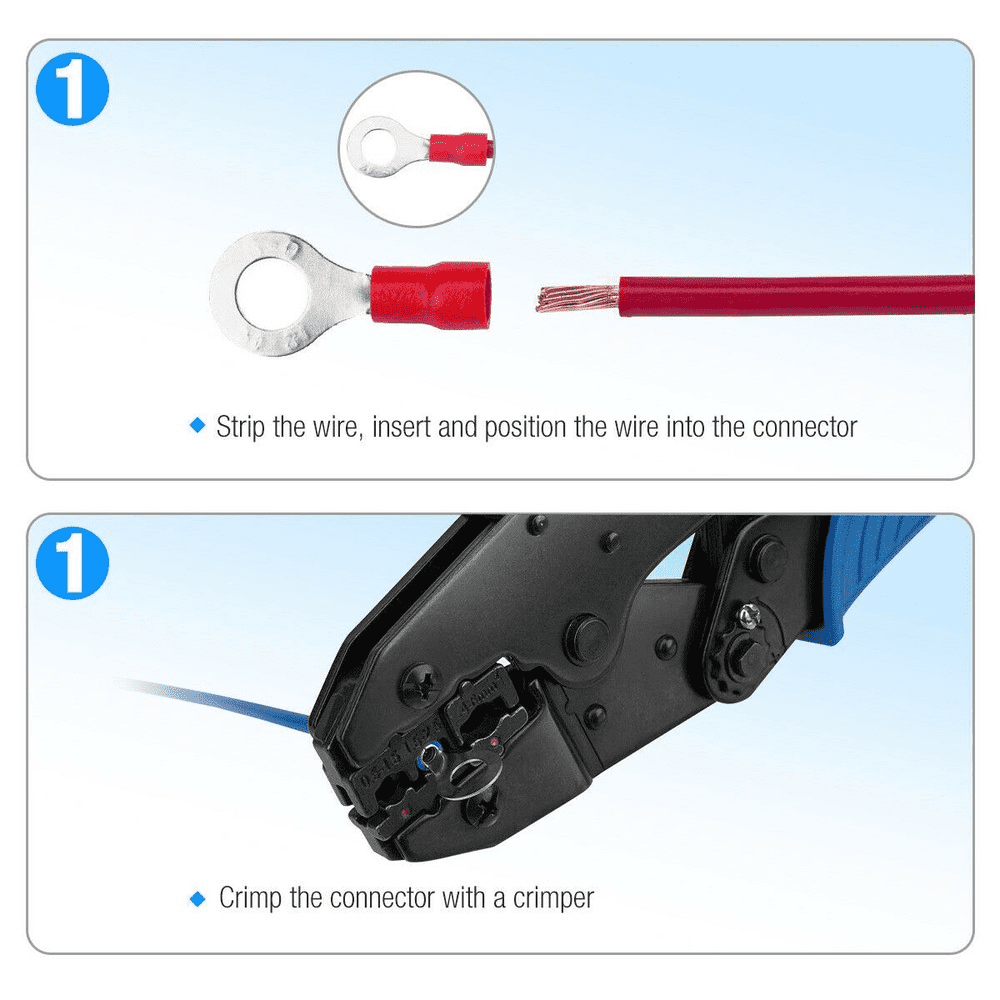Assorted Crimp Spade Terminal Insulated Electrical Wire Connector Kit ...