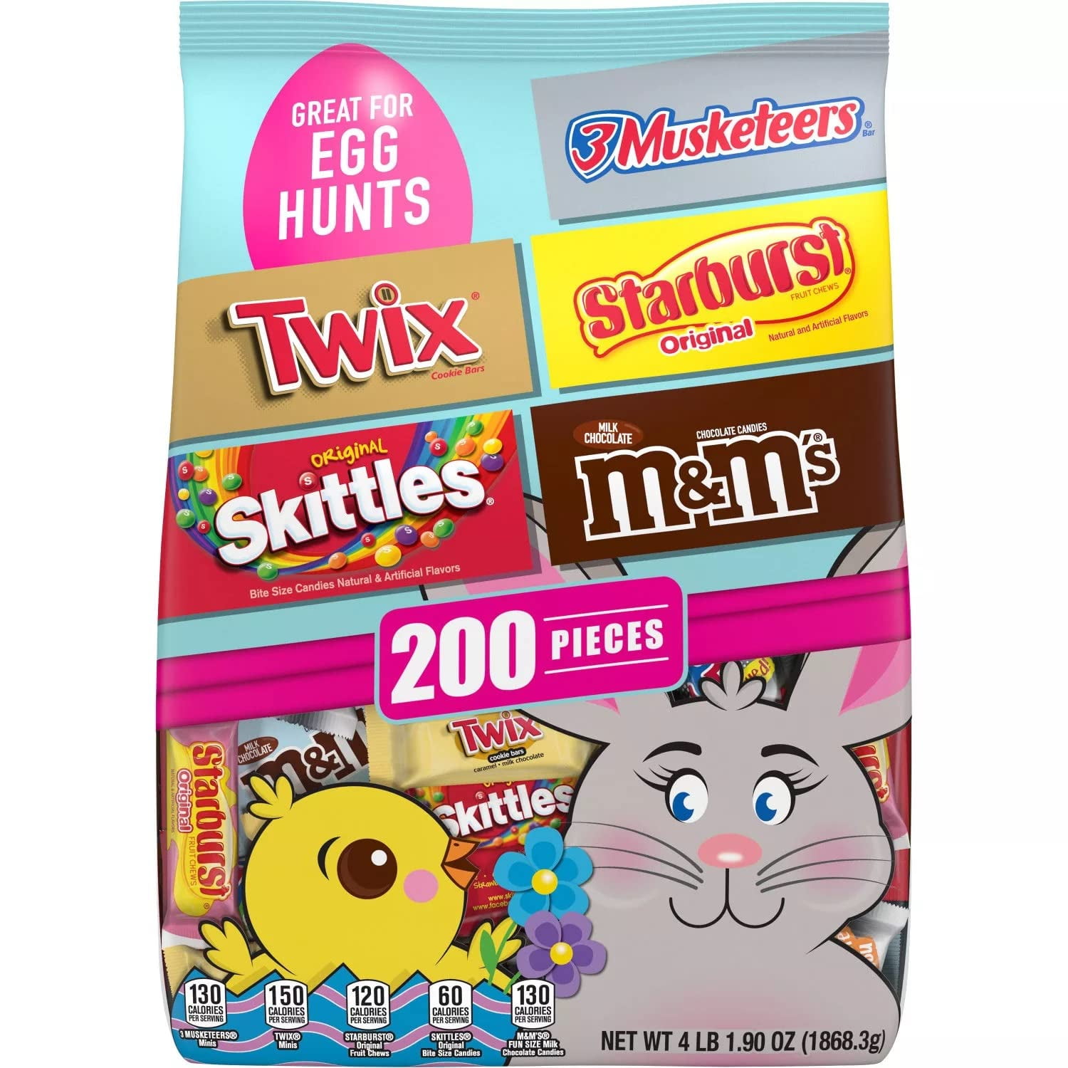 Assorted Easter Egg Hunt Candy Variety Pack 4 Pounds 200 Pieces