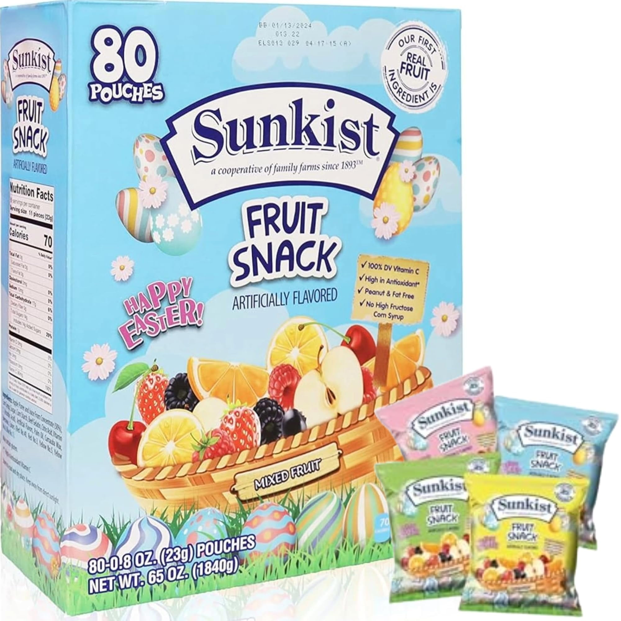 Assorted Easter Mixed Fruit Snacks HYZ01 - Bulk Variety Pack (80 Count ...