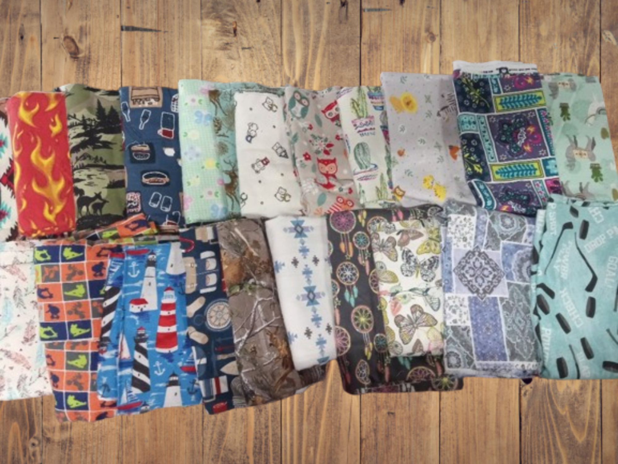 Assorted Flannel - 1/2 Yard Cuts - 20 Prints- Fabric Bundle - Walmart.com