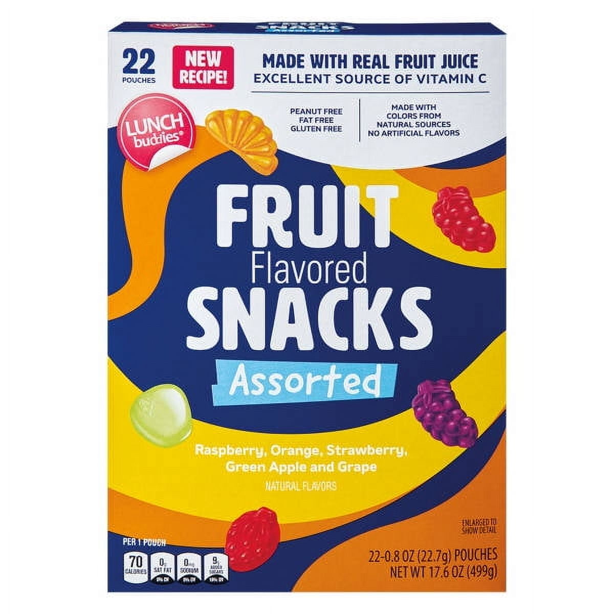 Assorted Flavored Fruit Snacks, 22 count- Pack of 5 - Walmart.com