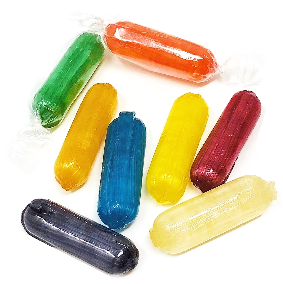 Assorted Fruit Flavored Candies - Rods Hard Candy - Wrapped 5 pound ...