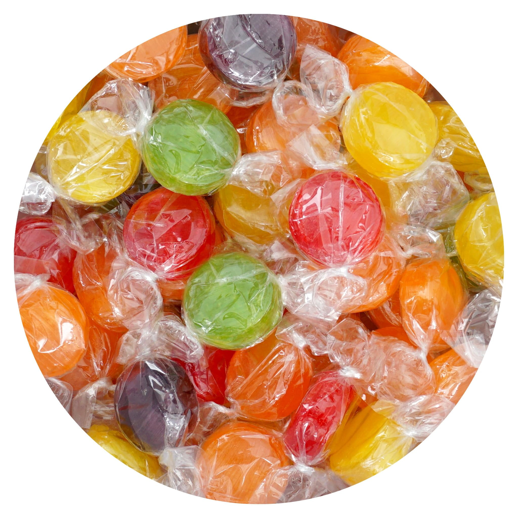 Assorted Fruit Hard Candy, 1 Pound Bulk Candy (Approx. 75 pcs ...