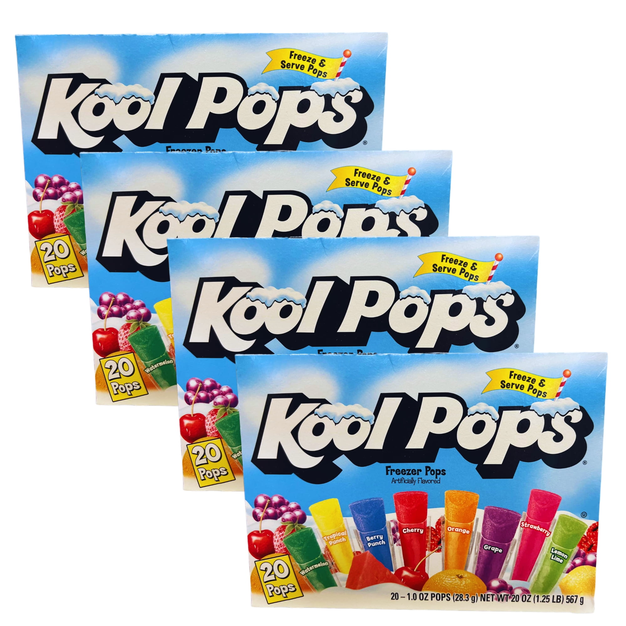 Assorted Fruity Pops Candy Bars, Watermelon Tropical Punch Grape Cherry ...