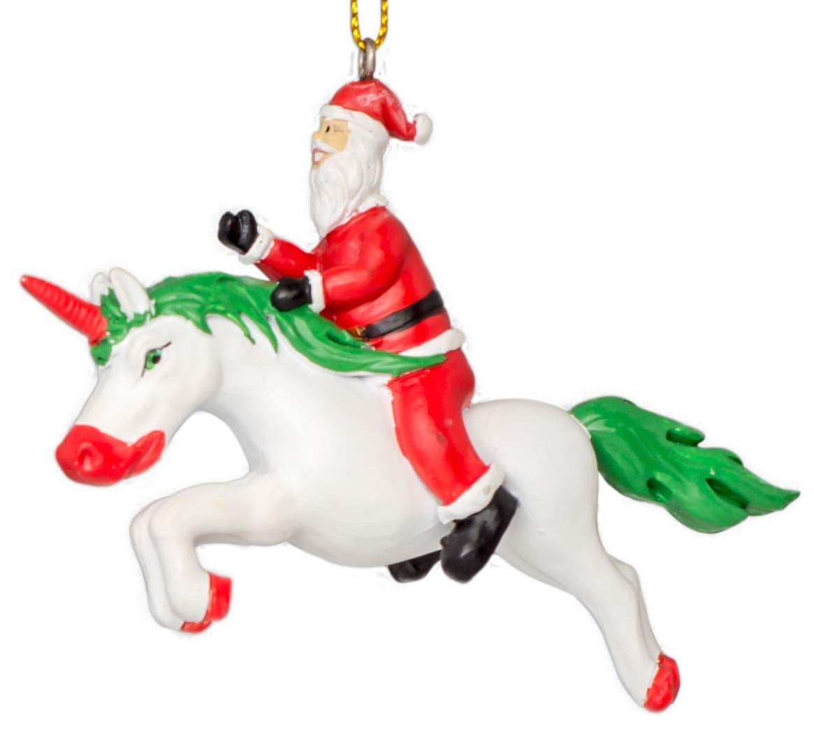 Santa Riding A Unicorn