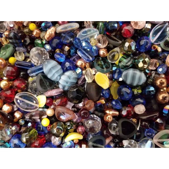 Heart Rock Multicolor Assorted Glass Beads for Jewelry Making, DIY Art ...