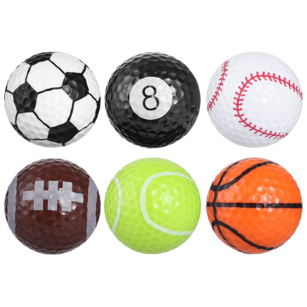 6 Pcs Assorted Golf Balls, Funny Golf Balls, Colored Golf Balls ...