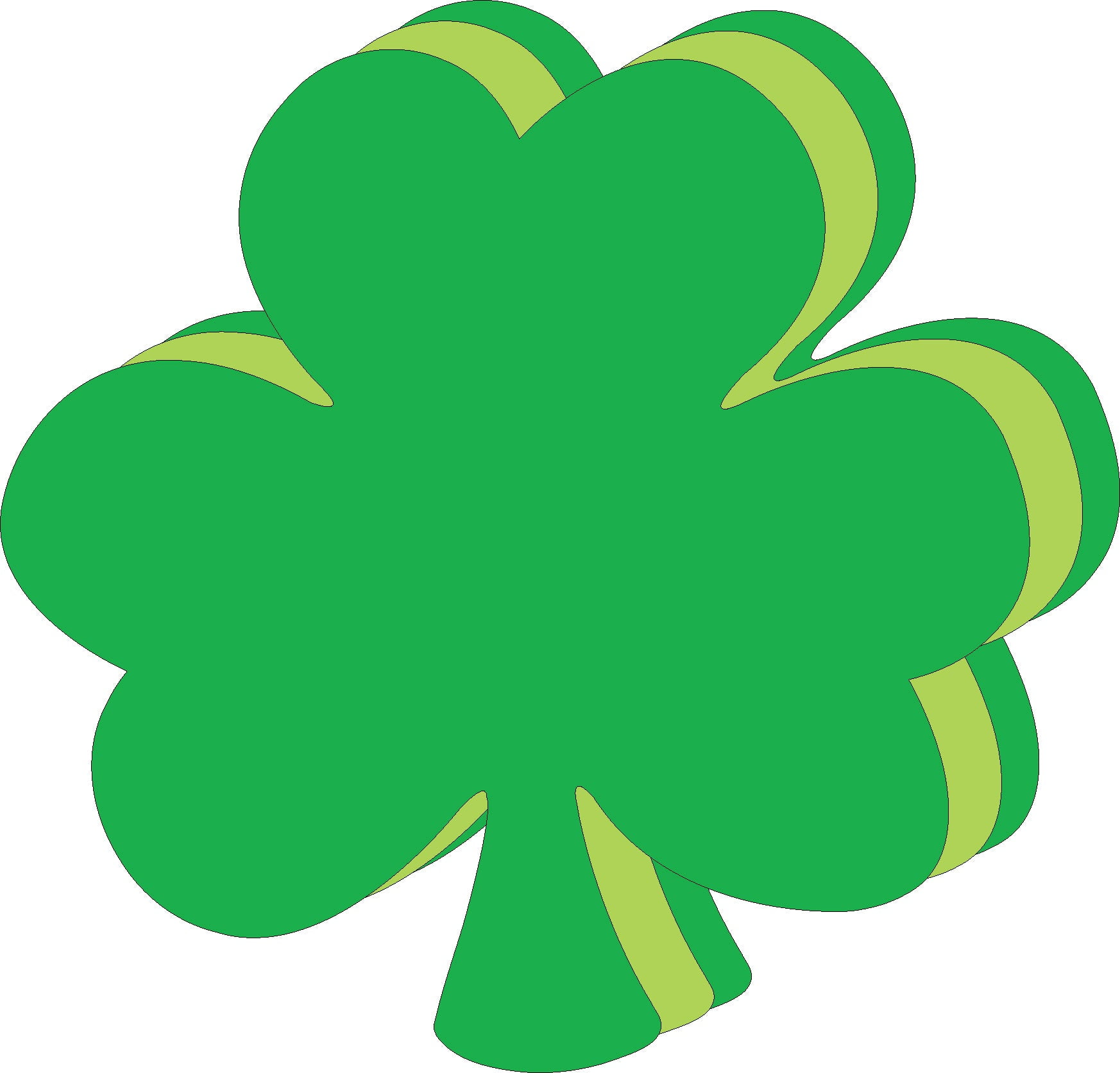 SHAPES ETC. Green Shamrock Assorted Color Creative Cut-Outs- 5.5 ...