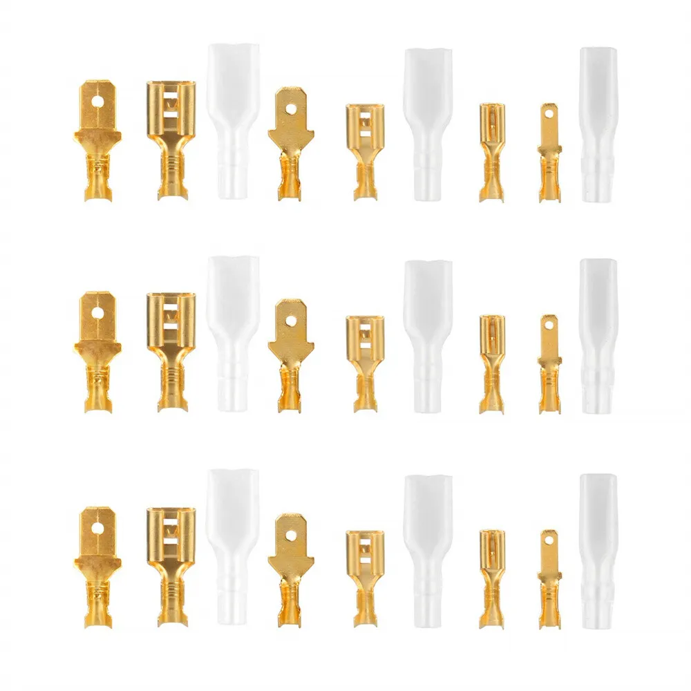 Assorted Insulated Electrical Wire Terminals Crimp Connectors Spade Kit ...