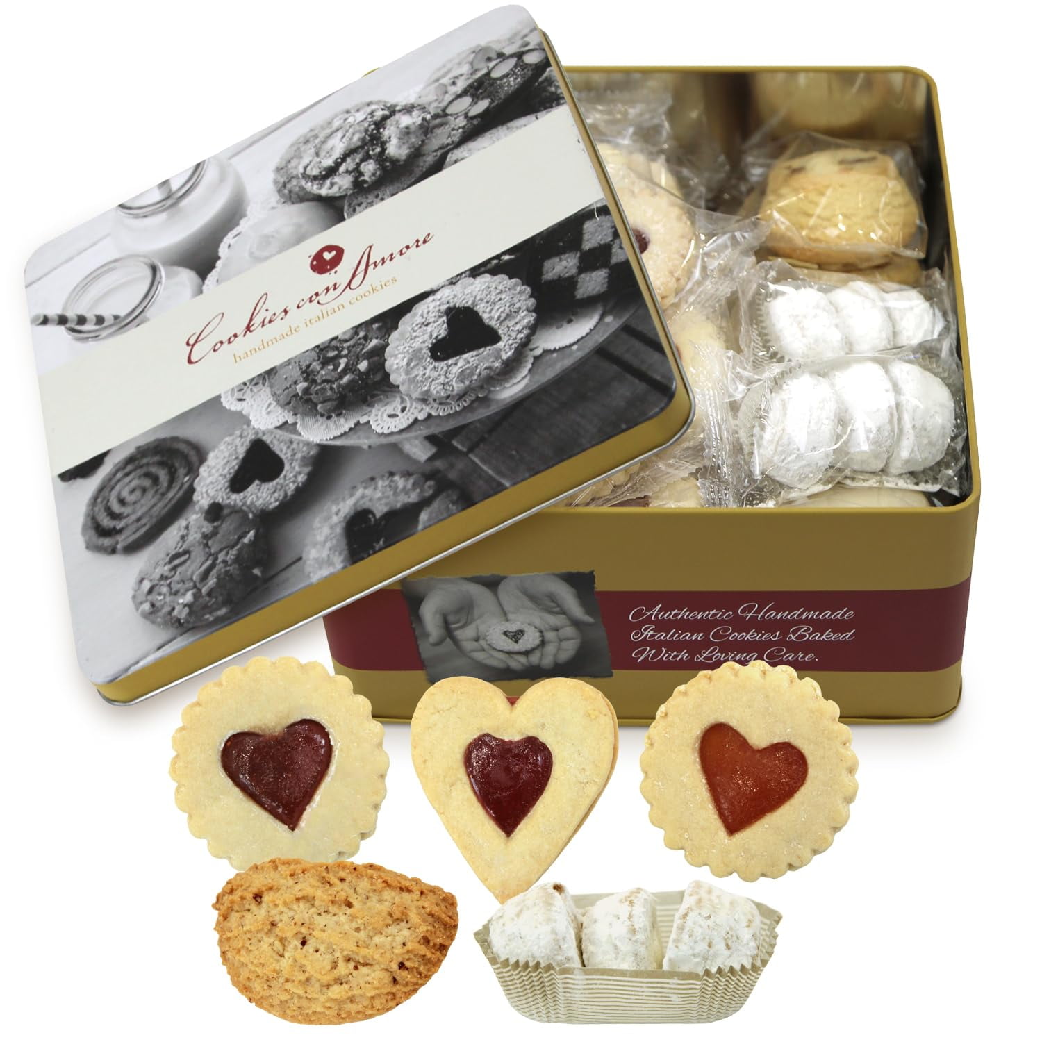 Assorted Italian Cookies Gift Box 2lb ITL1 - Individually Wrapped ...