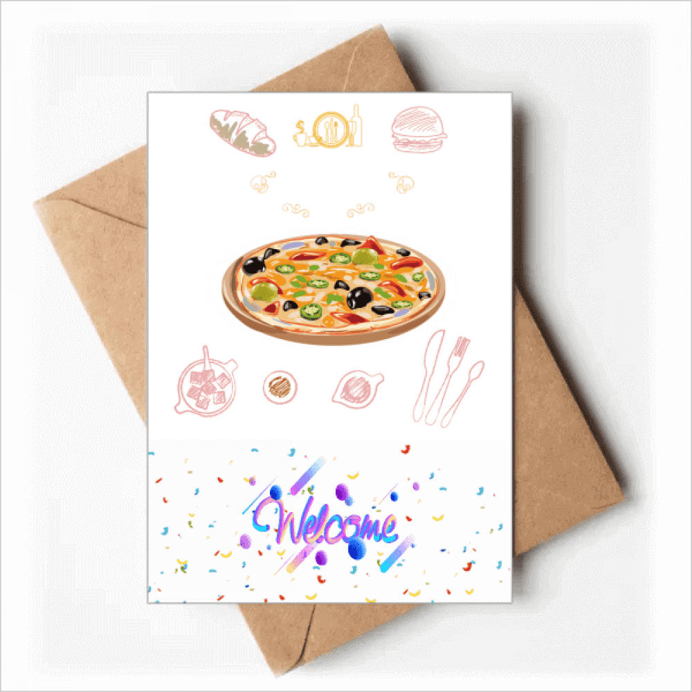 Assorted Italy Tomato Foods Pizza Welcome Back Greeting Cards Envelopes ...