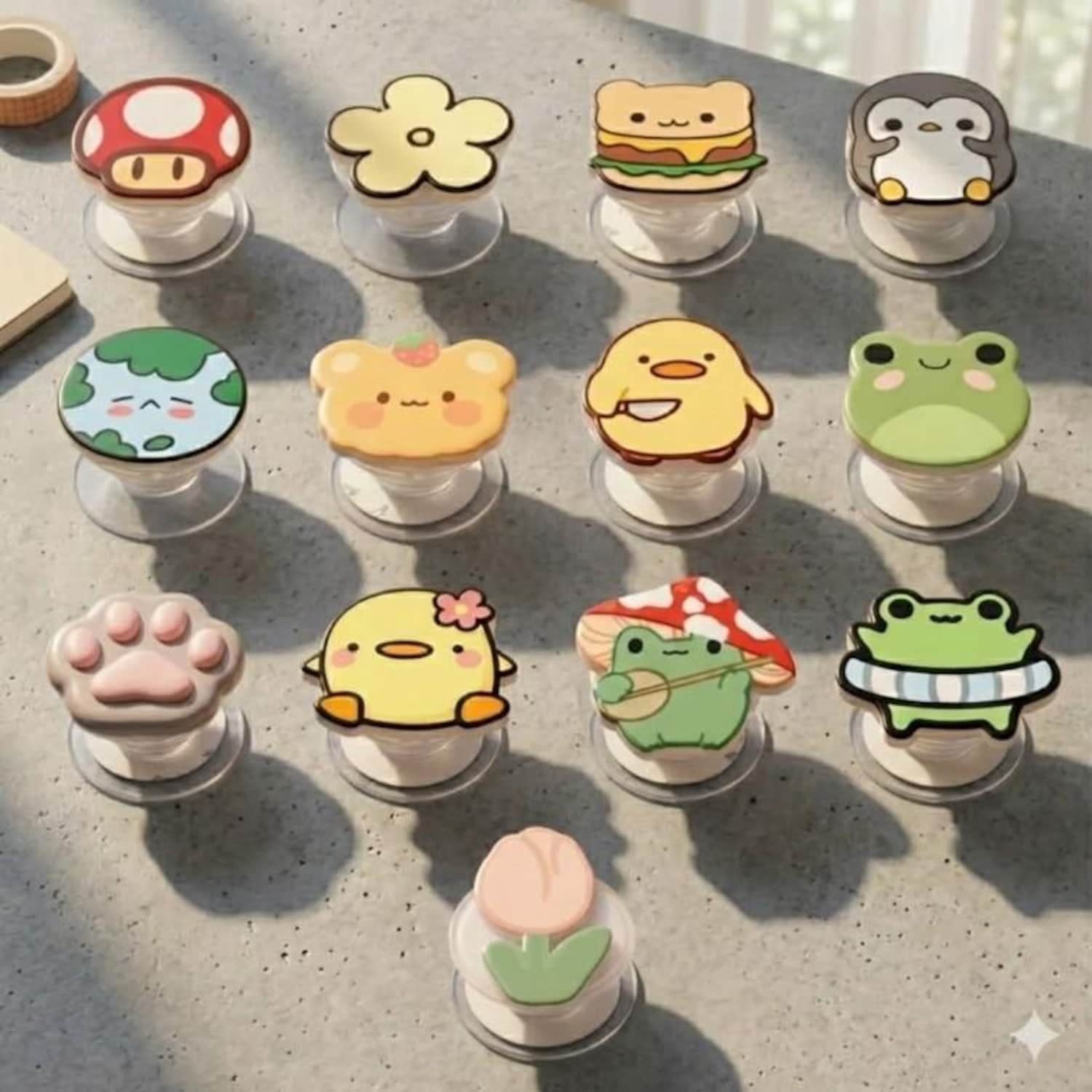 Assorted Kawaii Magnetic Phone Grip – Animal, Flower, Food Magsafe ...