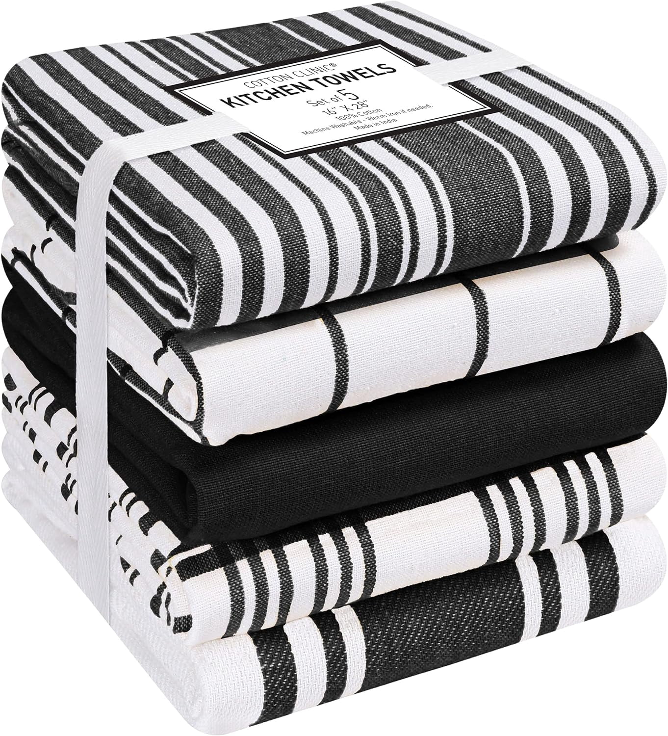 Assorted Kitchen Towels 5 Pack – Soft Absorbent Quick Drying Table ...