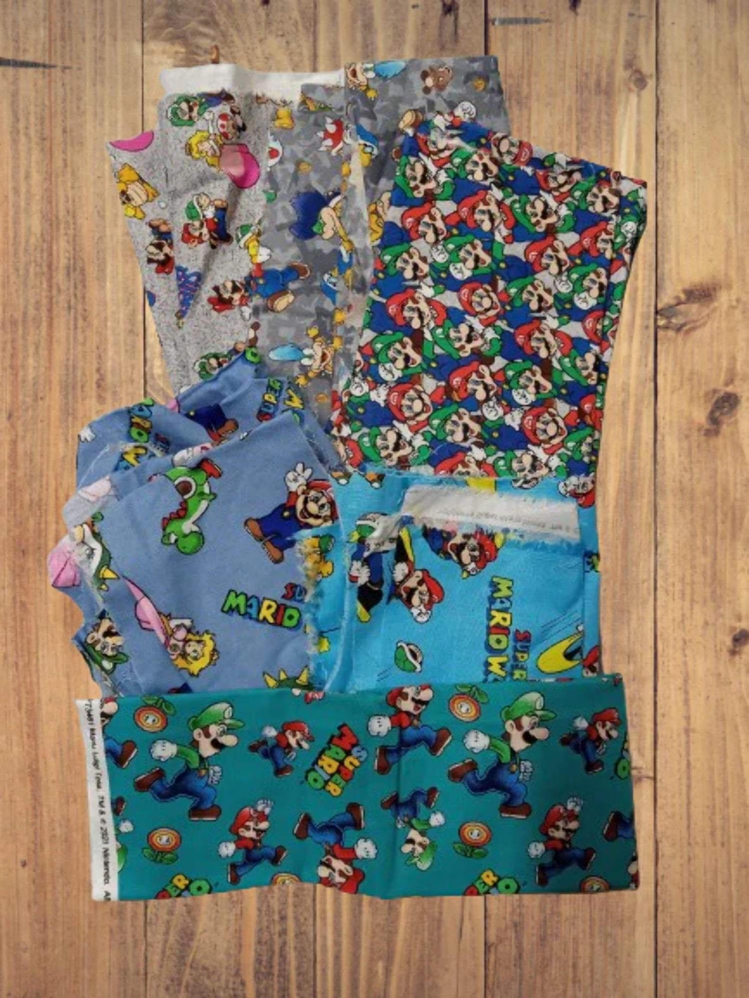 Assorted Mario Fabric - 1 lb Scrap Bundle - Walmart.com