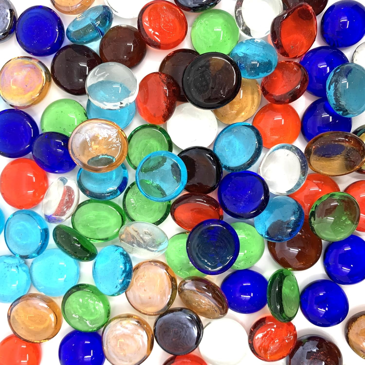 Assorted Mix Colors Glass Gemstone Beads Vase Fillers (25 LBS) Flat ...