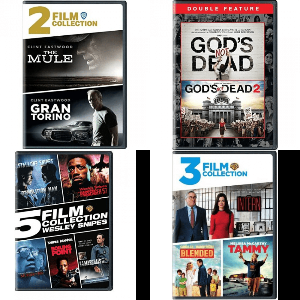 Assorted Multi-Feature Collections 4 Pack DVD Bundle: 2 Movies: The ...
