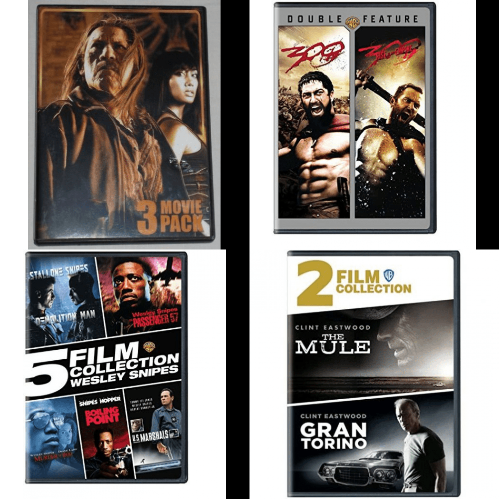 Assorted Multi-Feature Collections 4 Pack DVD Bundle: 3 Movies ...