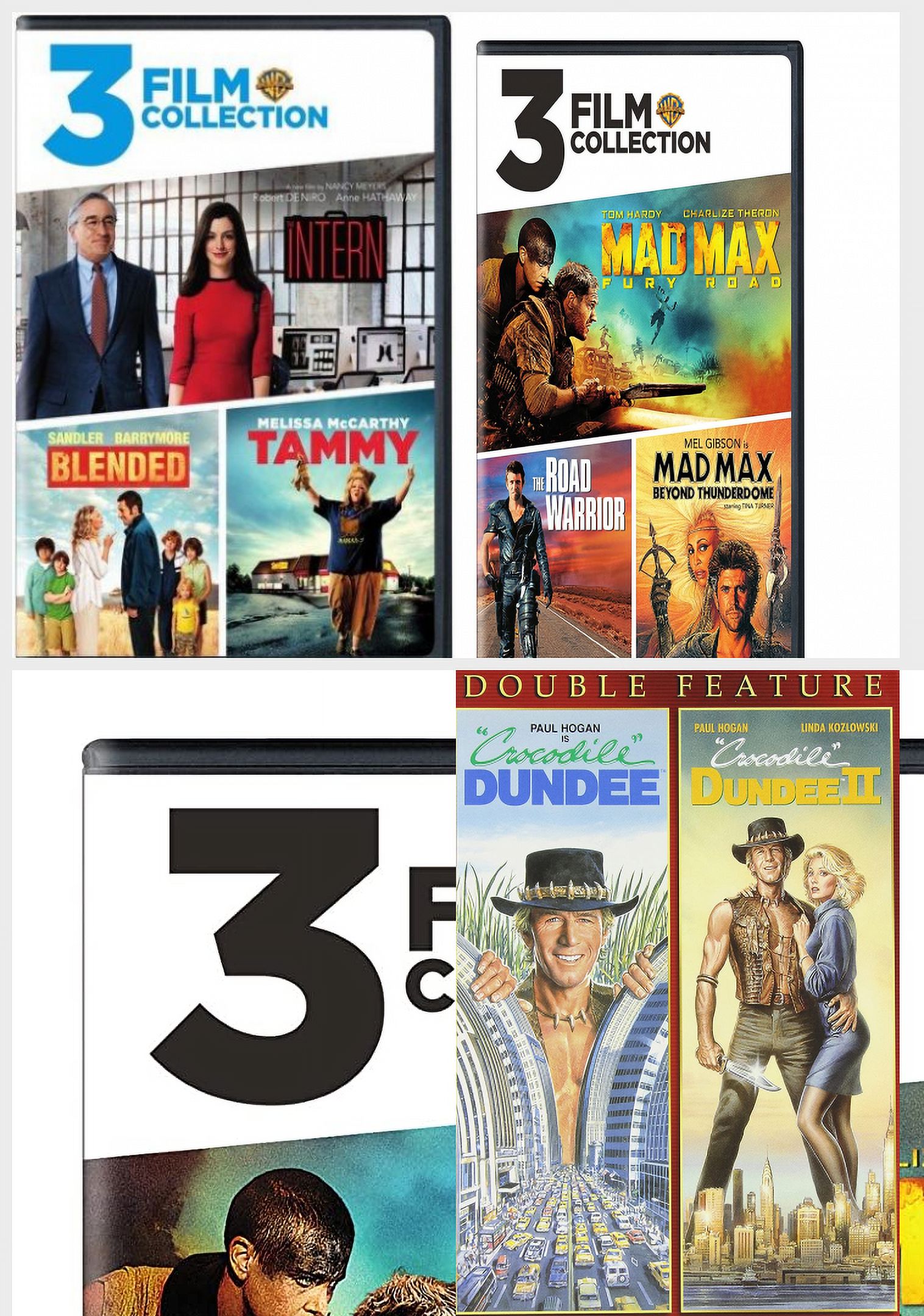 Assorted Multi-Feature Collections 4 Pack DVD Bundle: 3 Movies: Intern ...