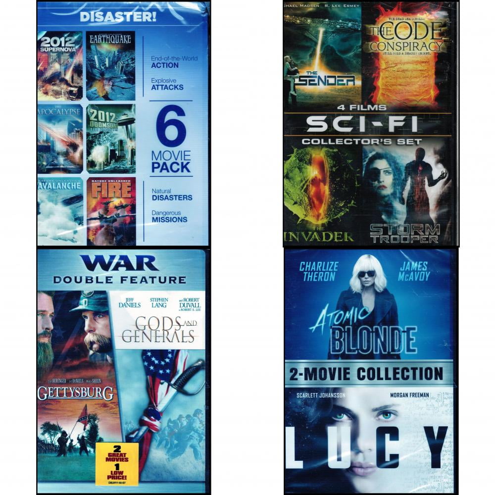 Assorted Multi-Feature Collections 4 Pack DVD Bundle: 6-Movie Pack ...