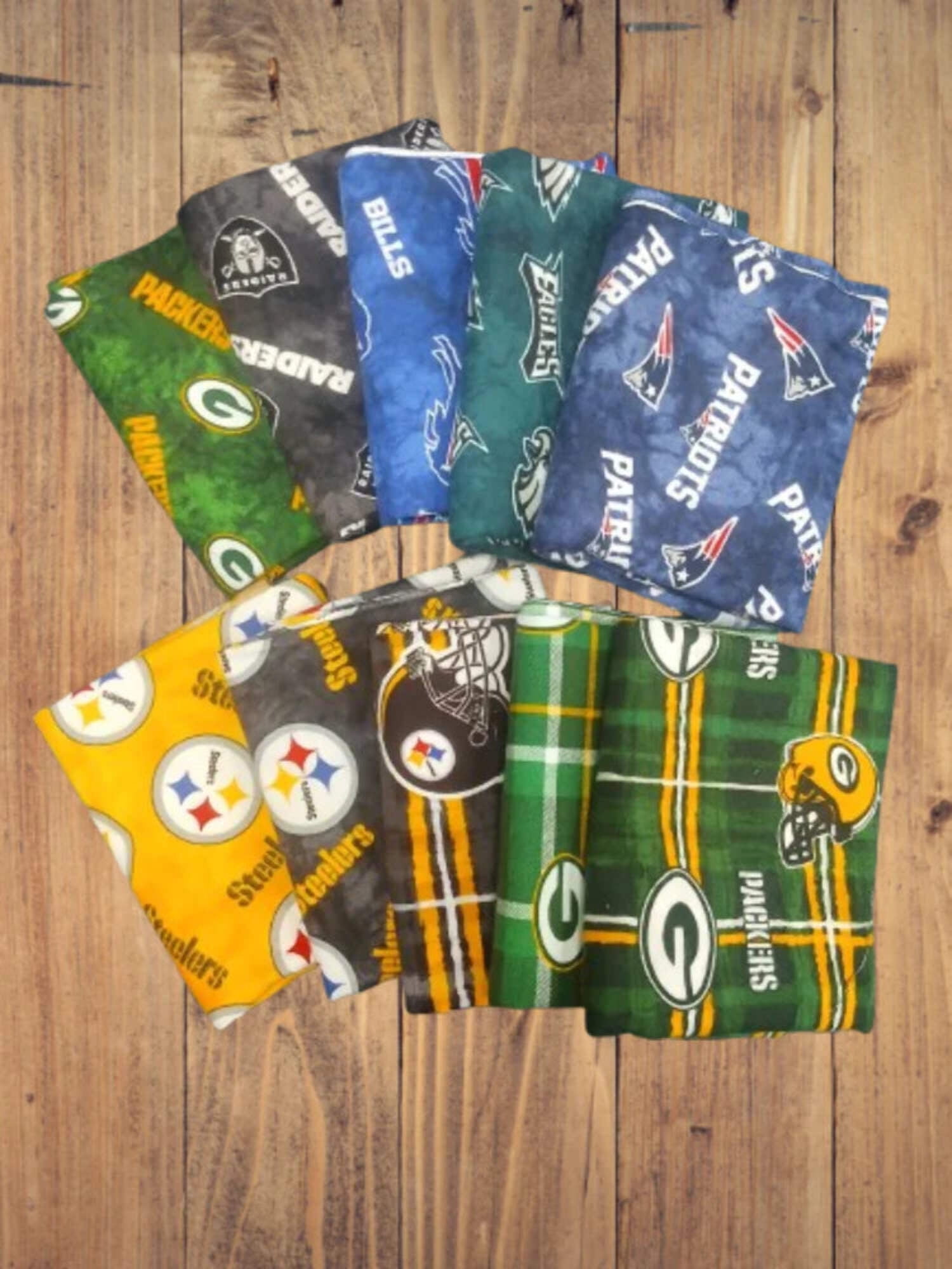 Assorted NFL Football Flannel Fabric - 1 lb Scrap Bundle - Walmart.com