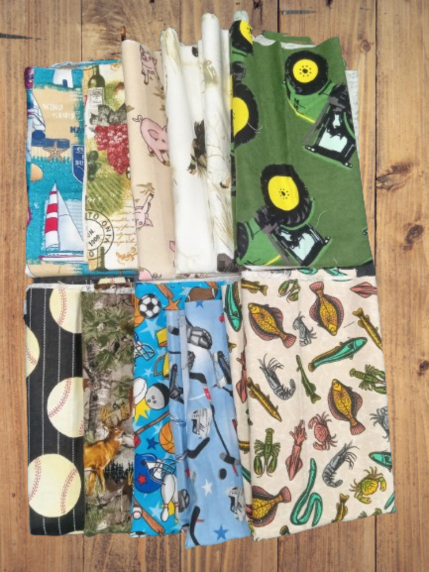 Assorted Novelty Flannel Fabric - 1 lb Fat Quarter Bundle - Walmart.com