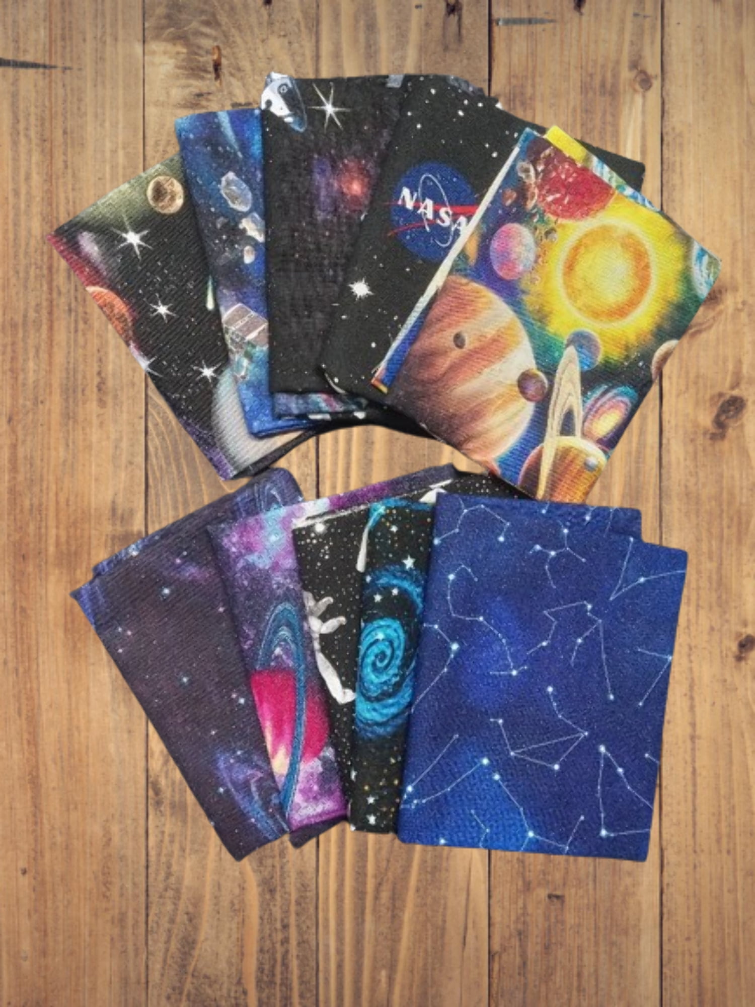 Assorted Outer Space, Astronomy, NASA Cotton - 1/2 Yard Cuts - 10 ...