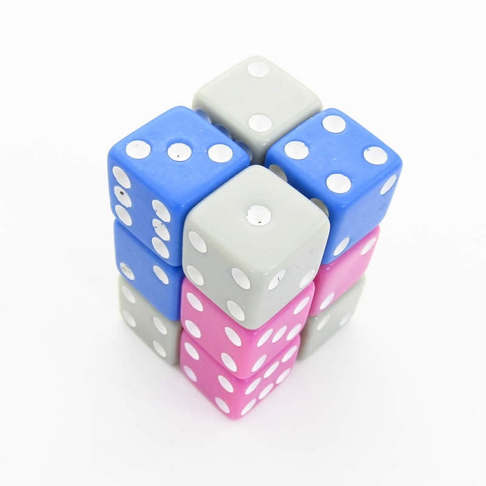 Assorted Pastel Dice Colors D6 16mm (5/8in) Pack of 12 Koplow Games ...