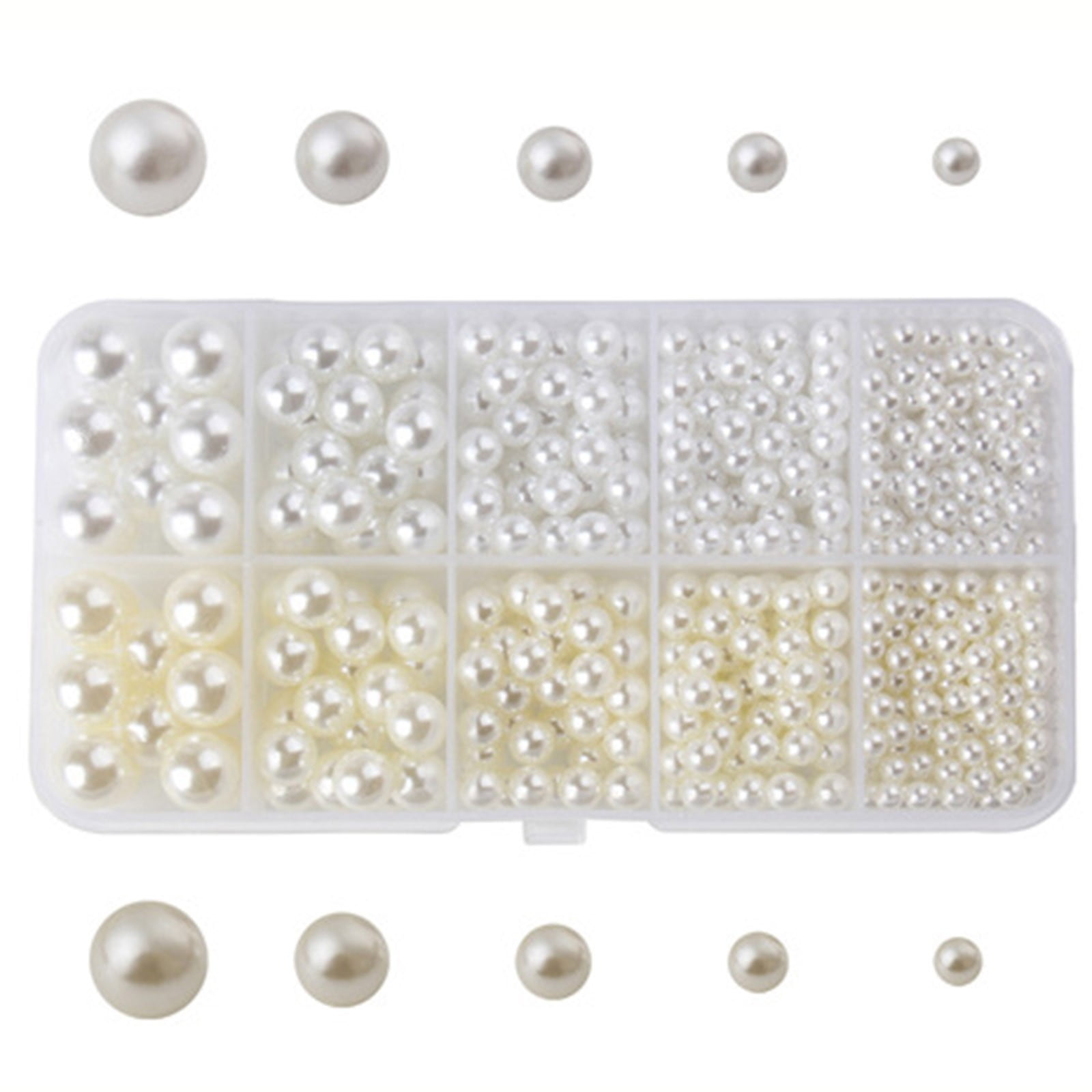 Assorted Pearl Beads Kit, 3-10 MM Loose Pearl Choker Jewelry, Faux ...