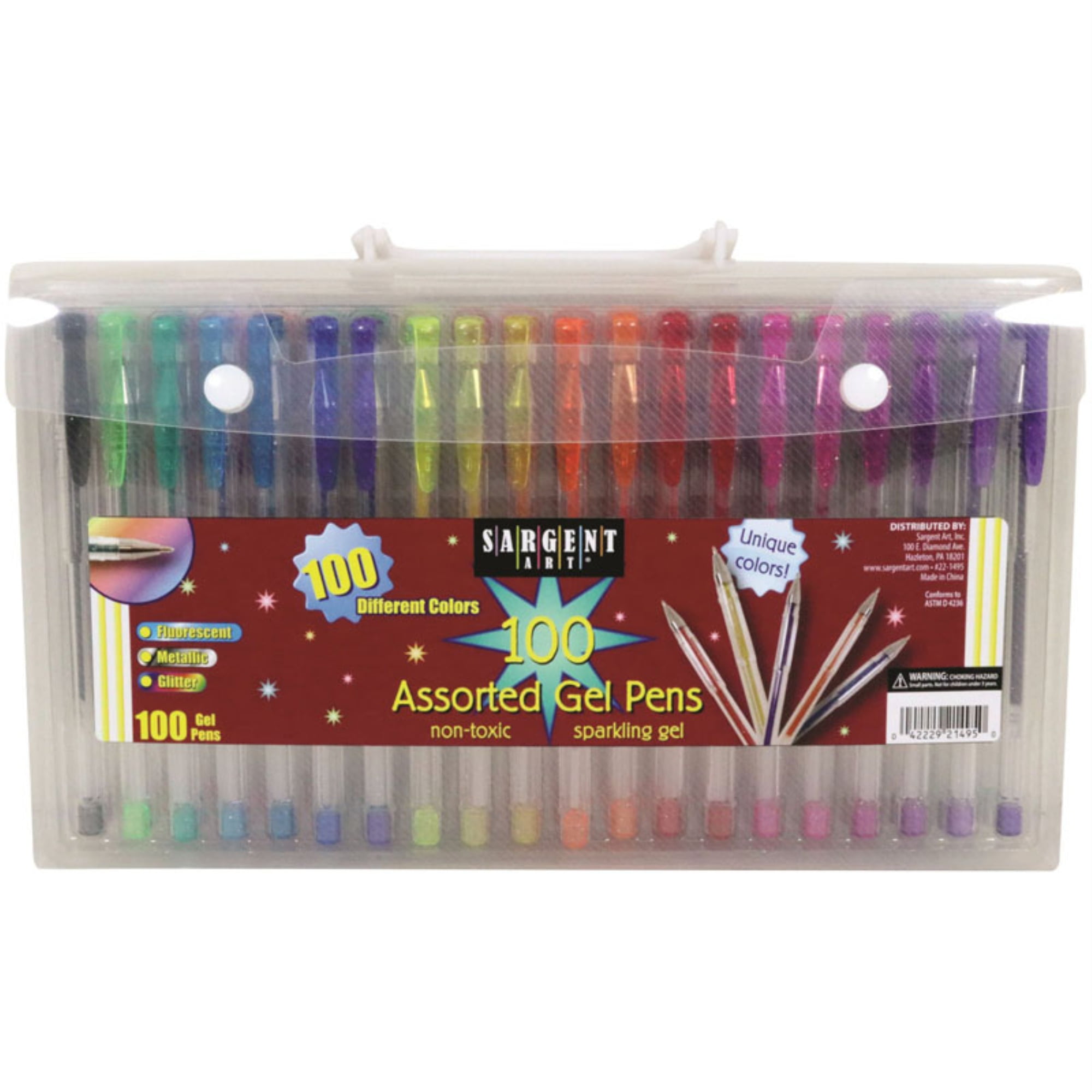 Assorted Pens In Case with Handle, 100ct - Walmart.com