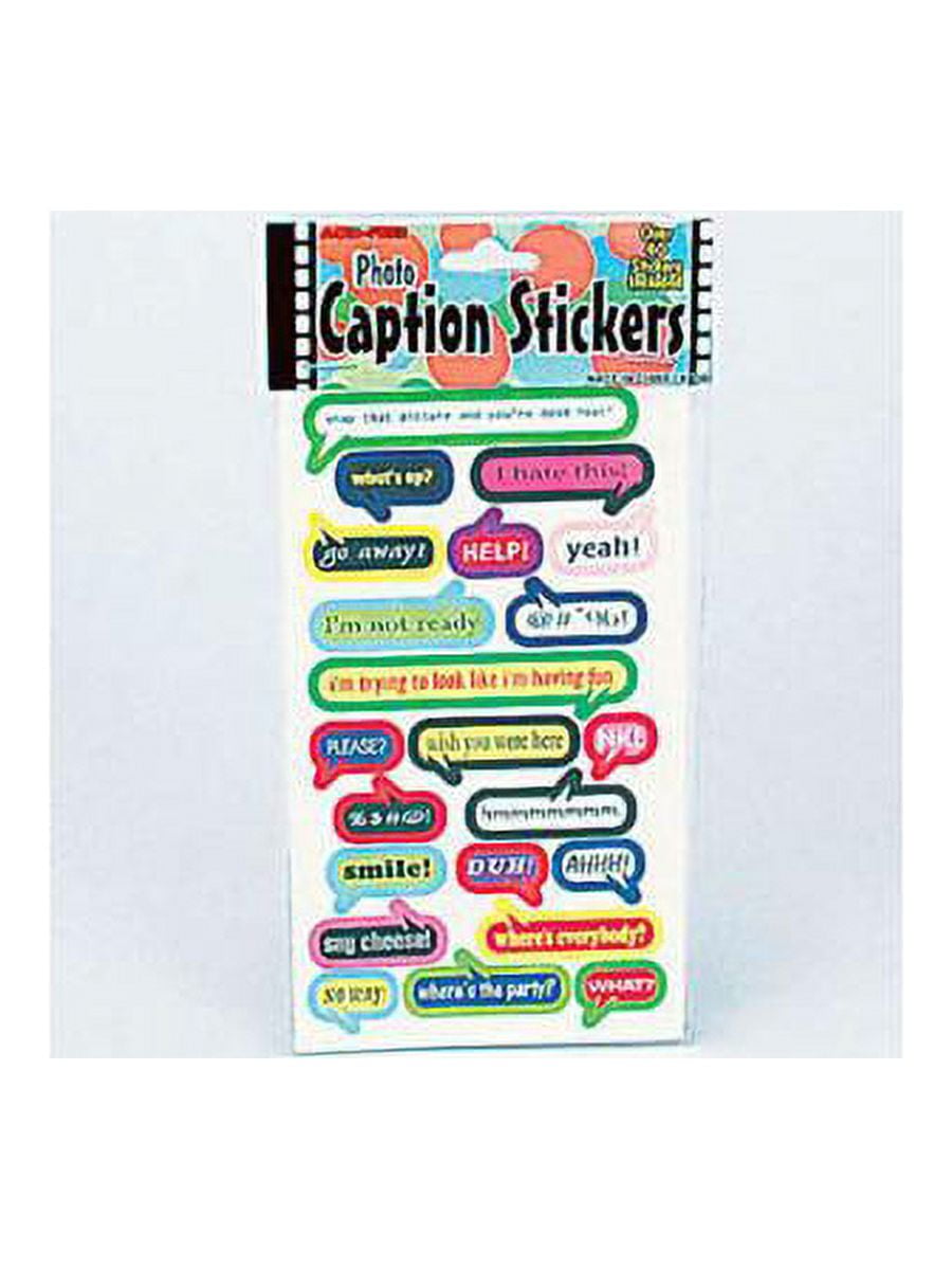 Assorted Photo Caption Stickers (Available in a pack of 24) - Walmart.com