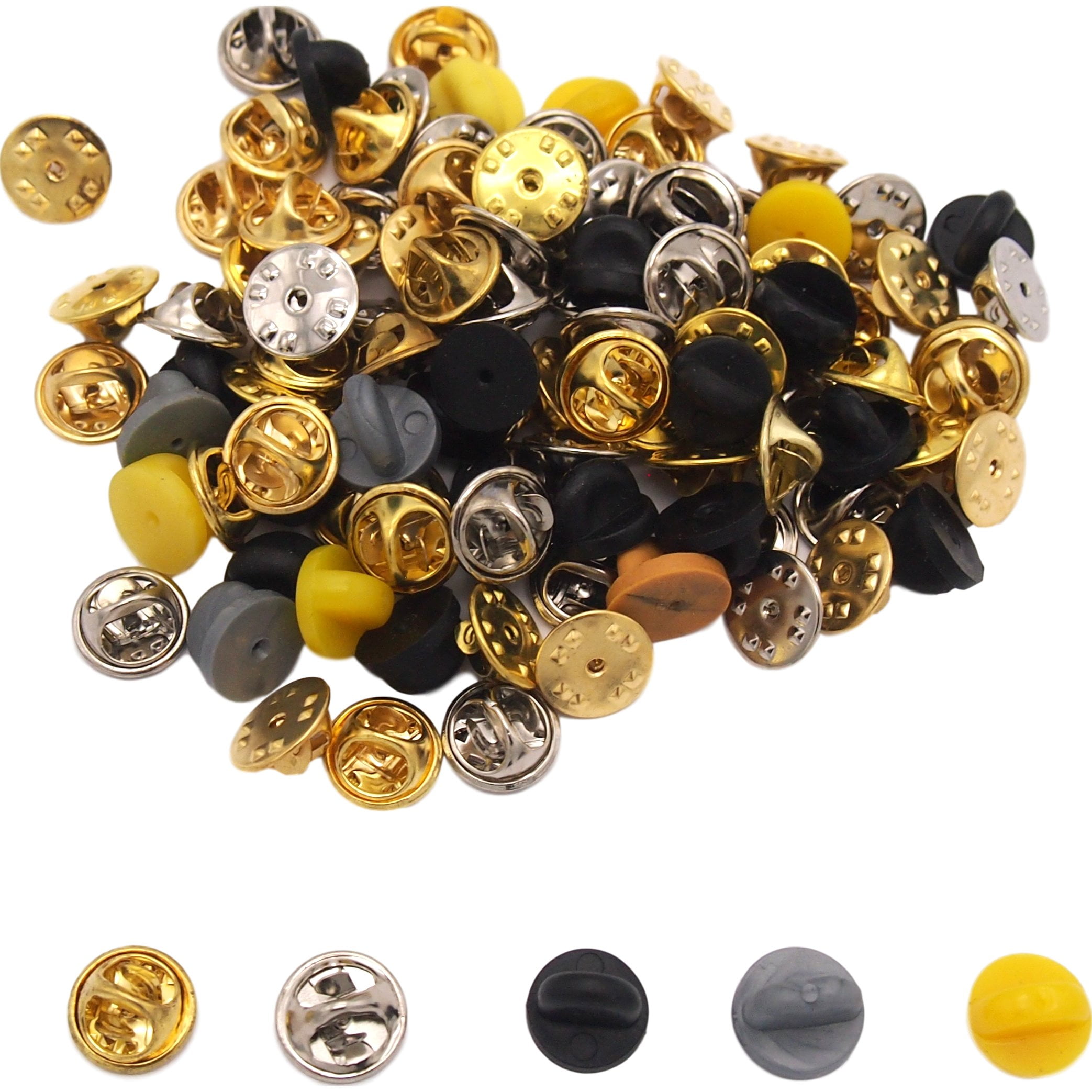Assorted Plastic Locking Butterfly Lapel Pin Backs Clasp Clutches ...