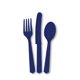Assorted Plastic Silverware for 6, Navy Blue, 18pc - Walmart.com